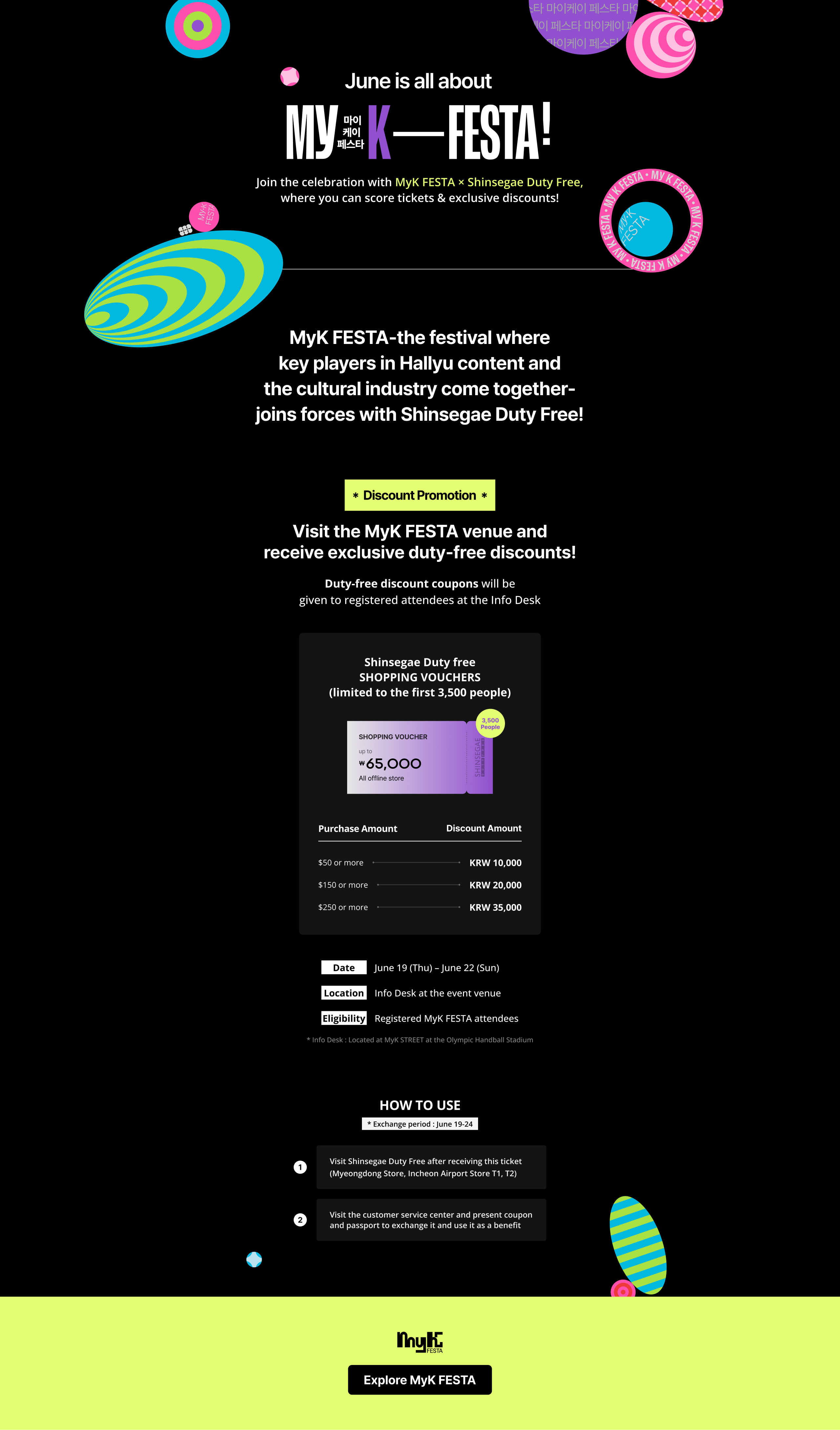 June all about MyK FESTA ! | Shinsegae Duty Free