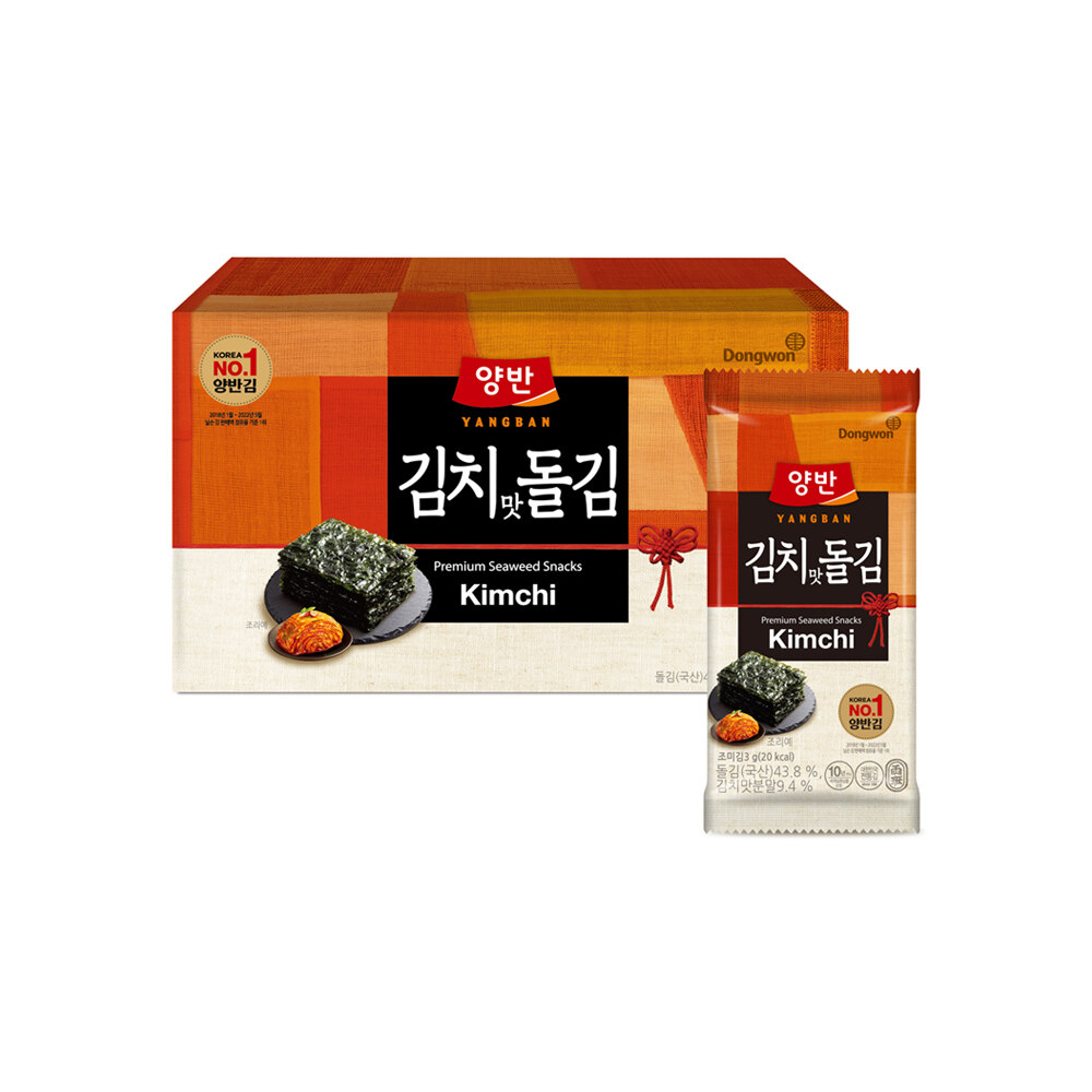 DONGWON Kimchi Flavored Seaweed 20 PCS Paper Box - DONGWON F&B - Food ...